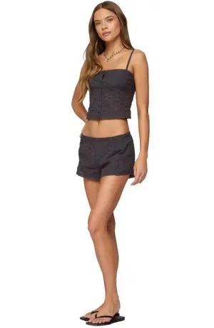 EDIKTED Shaya Eyelet Cotton Shorts