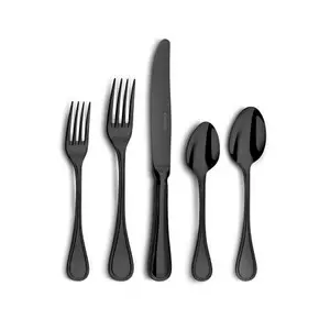 COUZON Le Perle Pvd 5 Piece Place Setting - Black