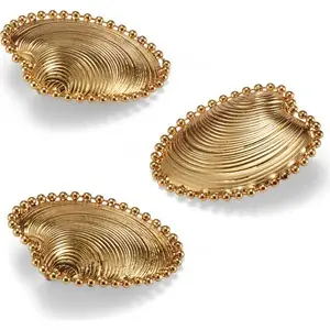 LELET NY Kya Seashell Hair Clips Set Of 3 - Antique Gold