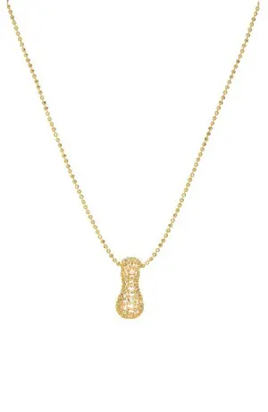 MARLYN SCHIFF Pavé Bubble Initial Pendant Necklace Gold I