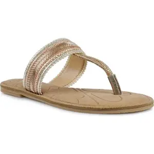 CANDIE'S Trystan Sandal - Light Brown Fabric