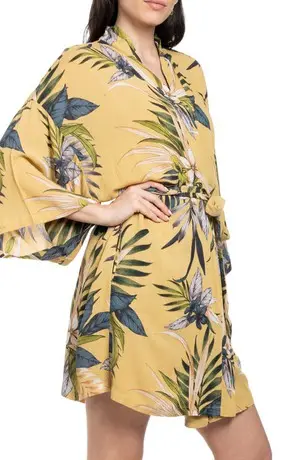 MIDNIGHT BAKERY Floral Yoryu Wrap Robe