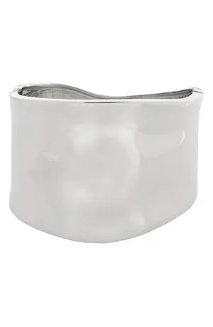 MARLYN SCHIFF Large Wavy Hinge Cuff Bracelet - Silver