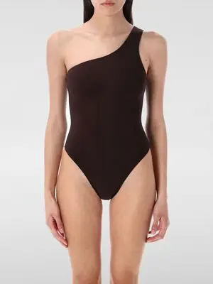 LIDO LIDO One Shoulder One Piece Swimsuit Brown