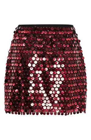 City Chic Disco Paillette Mini Skirt