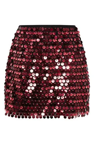 City Chic Disco Paillette Mini Skirt