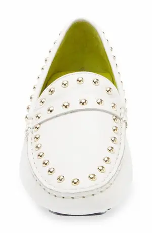 Robert Zur Dittany Studded Driving Loafer - White