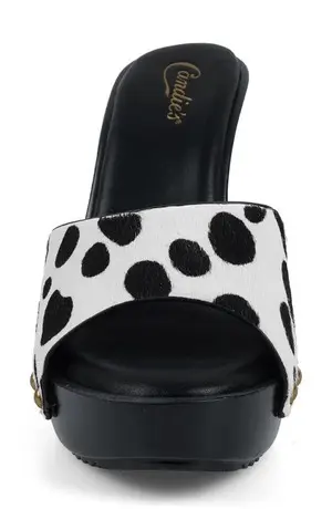 CANDIE'S Calf Hair Platform Sandal