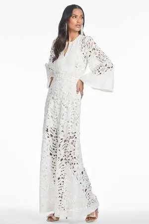 Sachin & Babi Cynthia Floral Lace Gown With Sequins