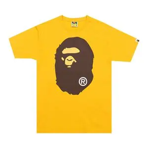 A BATHING APE Big Ape Head Tee - Yellow