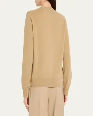 Burberry Cashmere Crewneck Cardigan - Flax