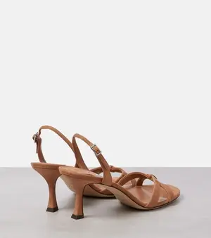 JIMMY CHOO Elsy 70 Suede Sandals - Brown