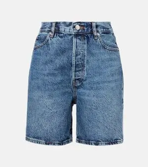 FRAME High-rise Denim Shorts - Blue