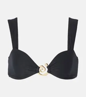 SAME Spiral Bikini Top Black