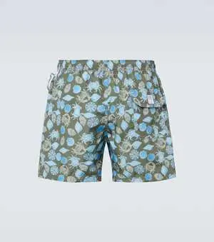 Fedeli Madeira Printed Swim Trunks - Green