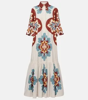 La DoubleJ Artemis Printed Cotton Shirtdress - Multicoloured