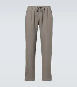 Fedeli Bonifacio Linen Tapered Pants - Brown
