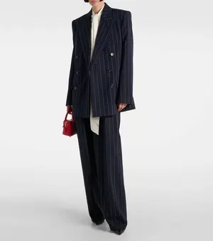 Stella McCartney Pinstripe Wool Tapered Trousers