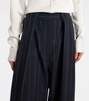 Stella McCartney Pinstripe Wool Tapered Trousers