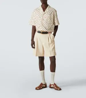 Valentino Garavani Wool Gabardine Bermuda Shorts