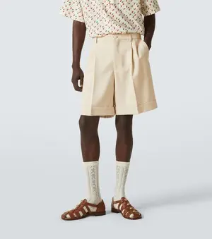 Valentino Garavani Wool Gabardine Bermuda Shorts
