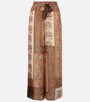 Zimmermann Lucky Printed Silk Straight Pants - Multicoloured