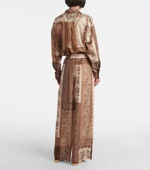Zimmermann Lucky Printed Silk Straight Pants - Multicoloured