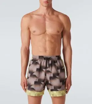 Dries Van Noten Printed Swim Trunks - Multicoloured