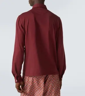 Fedeli Zero Cotton Jersey Polo Shirt - Burgundy
