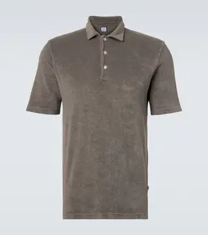 Fedeli Mondial Cotton Terry Polo Shirt - Brown