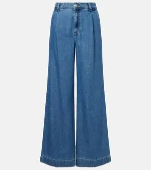 7 For All Mankind Pleated Wide-leg Jeans