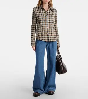 7 For All Mankind Pleated Wide-leg Jeans