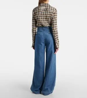 7 For All Mankind Pleated Wide-leg Jeans