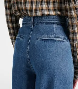 7 For All Mankind Pleated Wide-leg Jeans