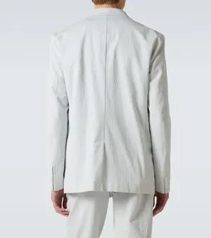 Orlebar Brown Garret Cotton-blend Seersucker Blazer - Blue