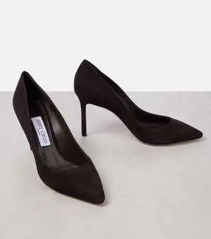 JIMMY CHOO Romy 85 Suede Pumps - Brown