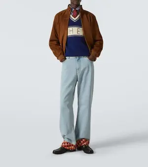 Valentino Garavani Wool And Cotton V-neck Sweater