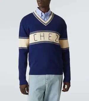 Valentino Garavani Wool And Cotton V-neck Sweater