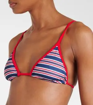 Jade Swim Via Striped Bikini Top