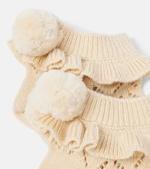 Valentino Garavani Pompom Cotton Crew Socks