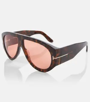 TOM FORD Bronson Aviator Sunglasses - Brown