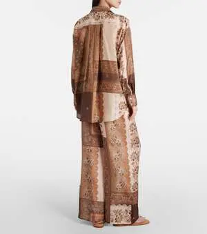 Zimmermann Lucky Bandana Silk Satin Shirt