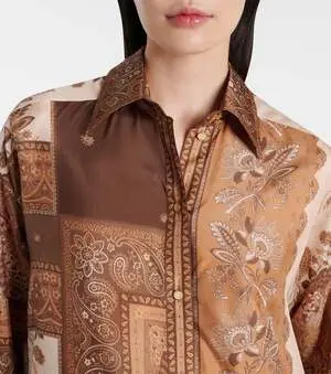 Zimmermann Lucky Bandana Silk Satin Shirt