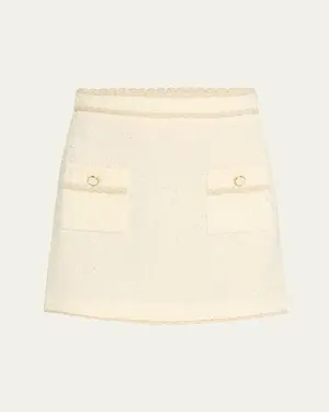 Simkhai Leighton Boucle Mini Skirt