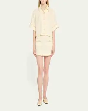 Simkhai Leighton Boucle Mini Skirt