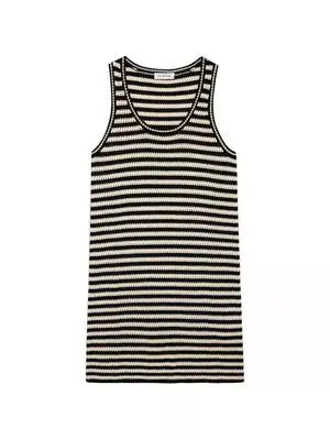 ANINE BING Open-knit Mini Dress - Black