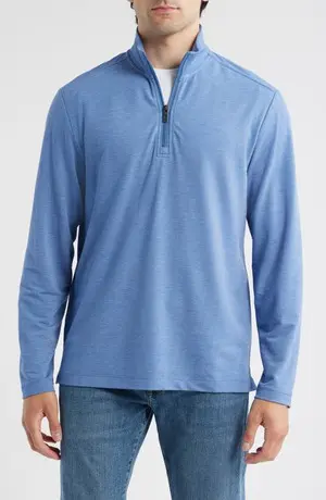 Tommy Bahama Coasta Vera Lorenzo Half Zip Pullover - French Blue