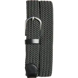 Nordstrom Woven Elastic Belt - Black- Grey