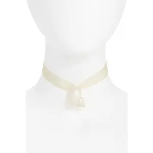 FRASIER STERLING Galapagos Shell Pendant Choker Necklace - Cream