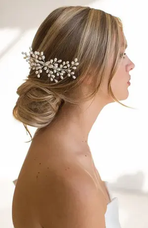 Brides & Hairpins Rosanne Freshwater Pearl Comb - Silver
